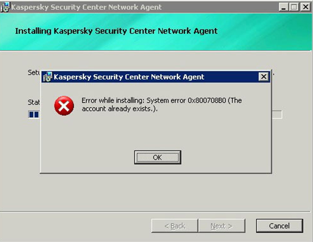 Error 0x800708B0 when installing Network agent - Techyv.com